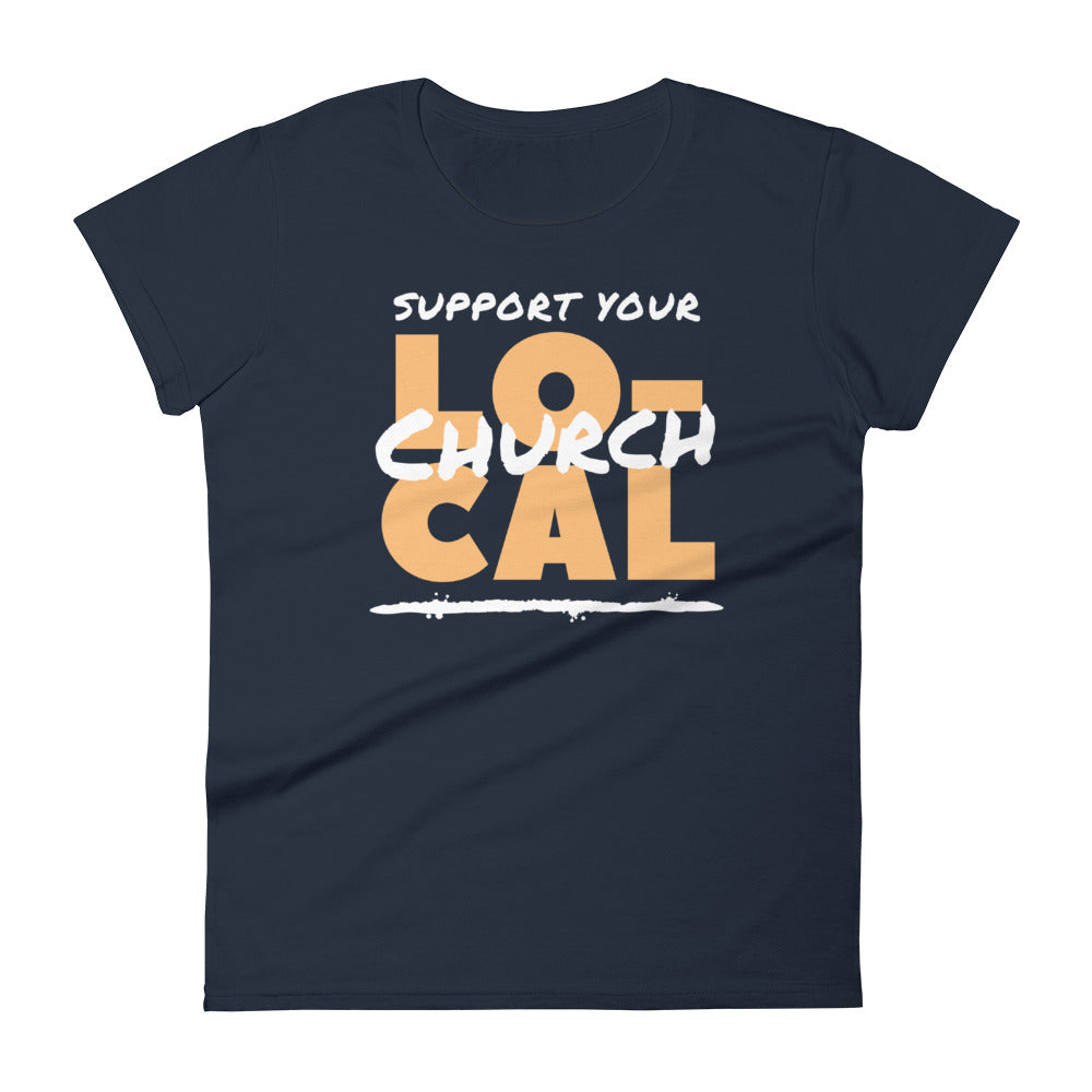 Navy Blue - Women "Support Your Local Church" – shoplcc.com